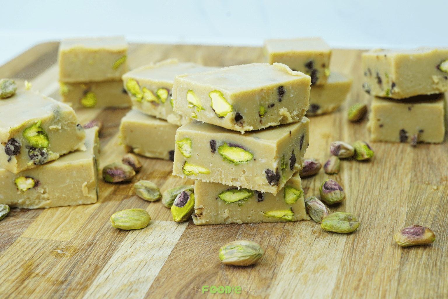 Tahini Fudge (No-Bake, Creamy + Pistachios)