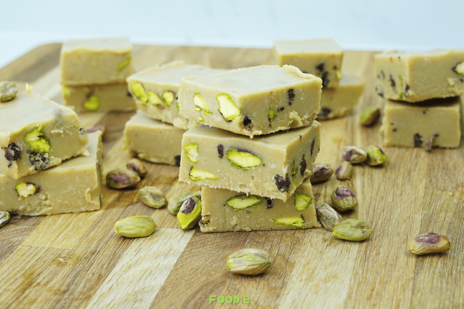 Tahini Fudge (No-Bake, Creamy + Pistachios)